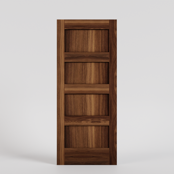 Foxdale Modern Four Panel Wood Exterior Entry Door | RealCraft