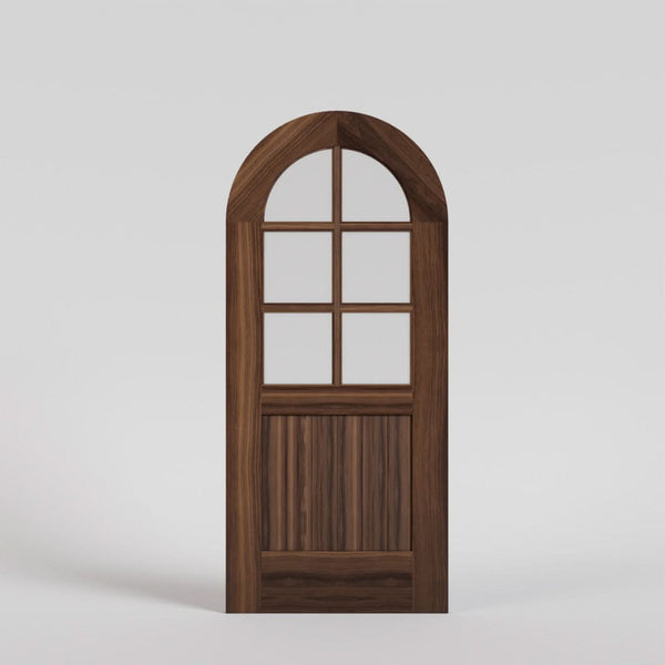 Half Glass Round Top Exterior French Doors | RealCraft