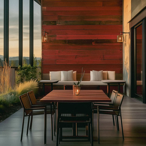 Reclaimed Red Barn Wood Planks | Rustic Wall Panels | RealCraft