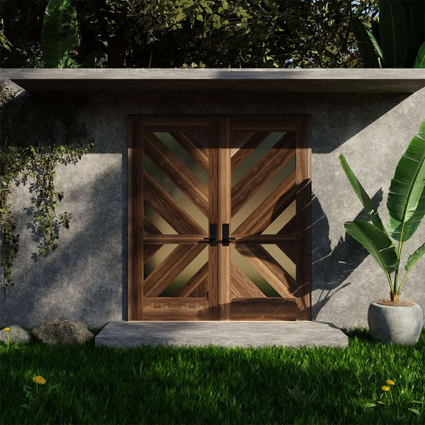 Monarch Chevron Panel Double Doors | RealCraft - Wood Entry Doors ...