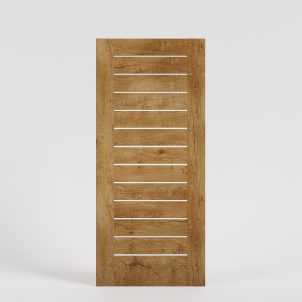 Mid-Century Modern Plank Sliding Screen Pocket Door | RealCraft