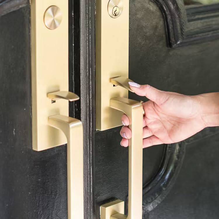 Emtek Moderno Style Tubular Front Door Lock Set | Modern & Versatile ...