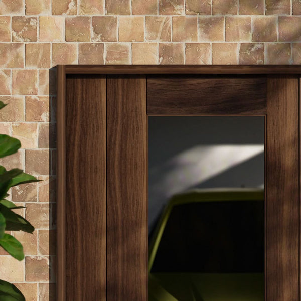 Ravenna Modern Carriage Doors with Glass | RealCraft - Wood Entry Doors ...