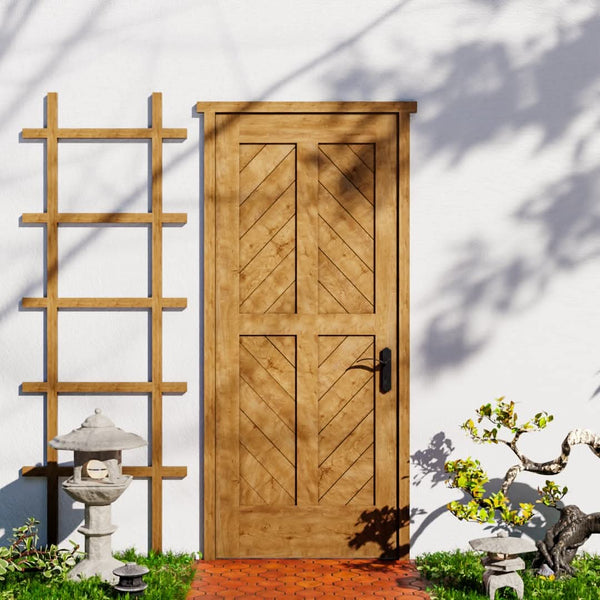 Chevron Four Panel Modern Farmhouse Front Door | RealCraft