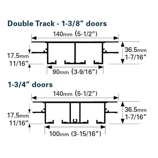 Flush Ceiling Mounted Sliding Door Track | RealCraft
