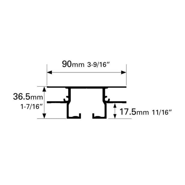 Flush Ceiling Mounted Sliding Door Track | RealCraft
